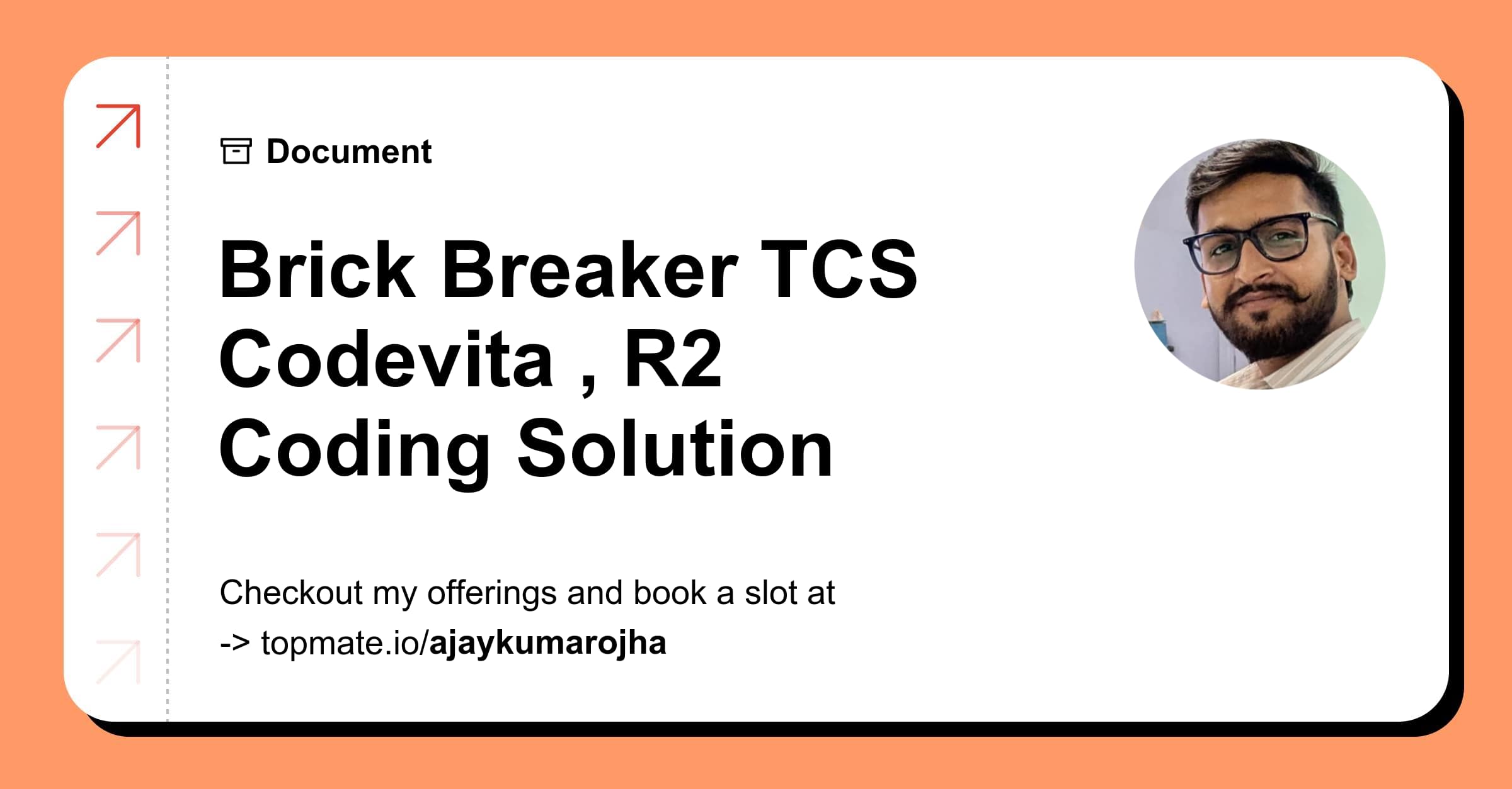 Brick Breaker TCS Codevita , R2 Coding Solution with Ajay Kumar Ojha